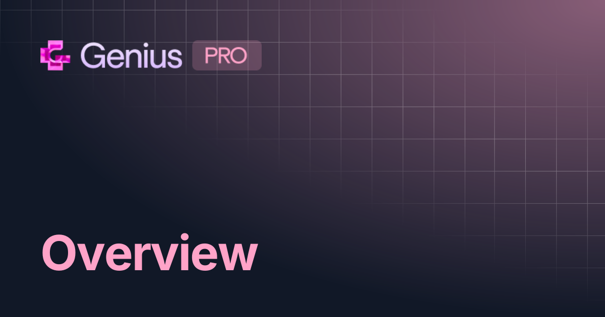 Overview | Genius Terminal
