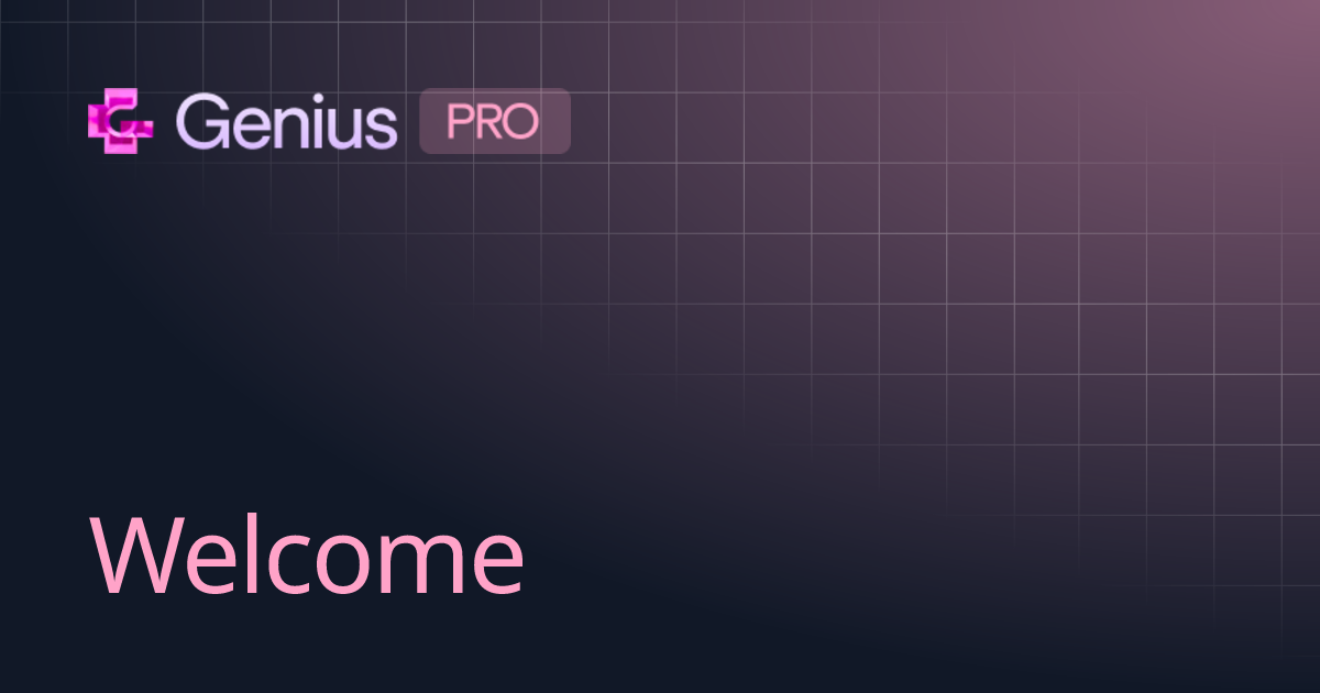 Welcome | Genius Terminal